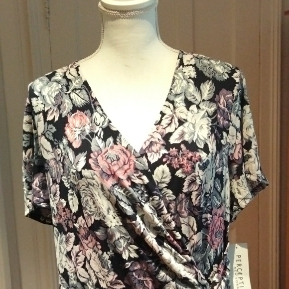 Perceptions | Dresses | Perceptions New York Floral Puff Print Midi ...